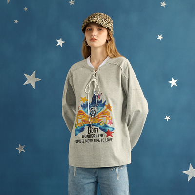 GOST潮牌绑带小丑长袖T恤