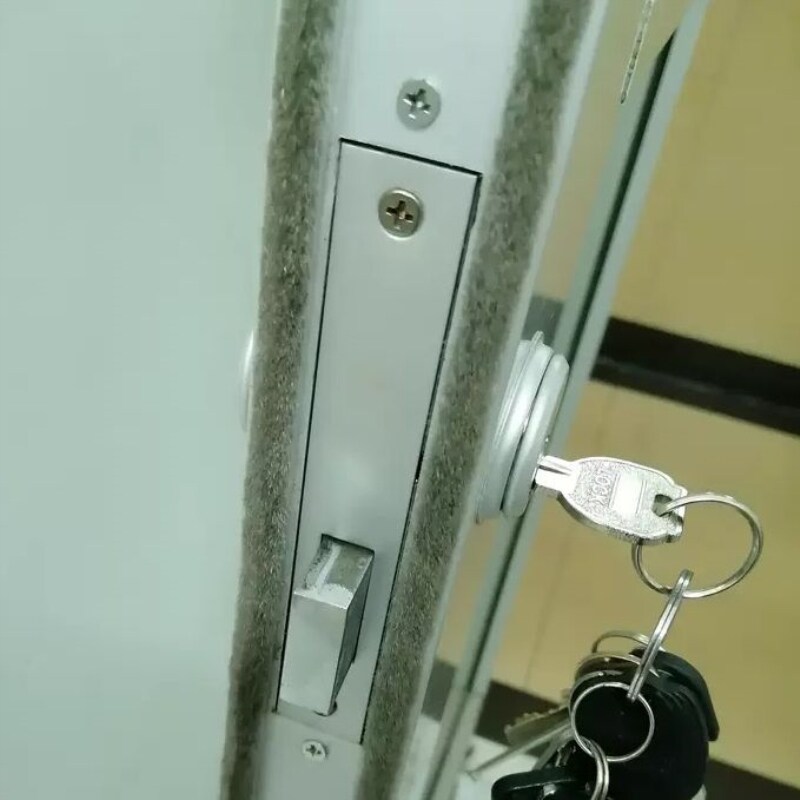 双面锁型84隐形门锁木门钩锁框门554断桥带十字玻璃门推拉门重型