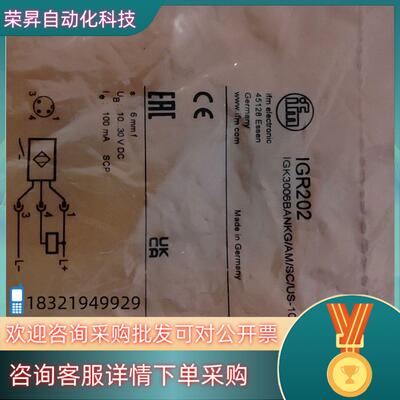 现货易福门全新原装 易福门IGR202