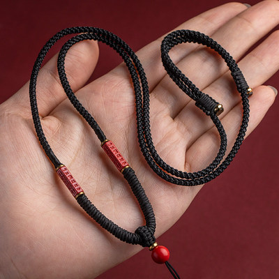 原创正品朱砂吊项链绳玉佩挂绳