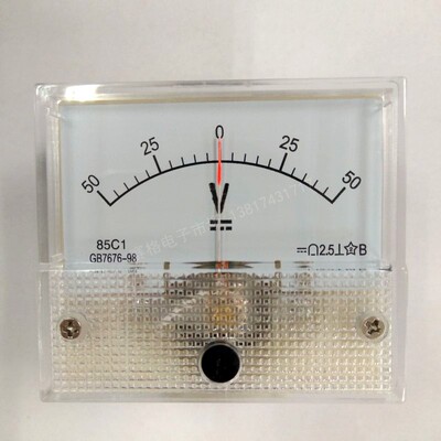 85C1正负100V&plusmn;50v正负+-15v30v指针双向电压5V表面板10V仪