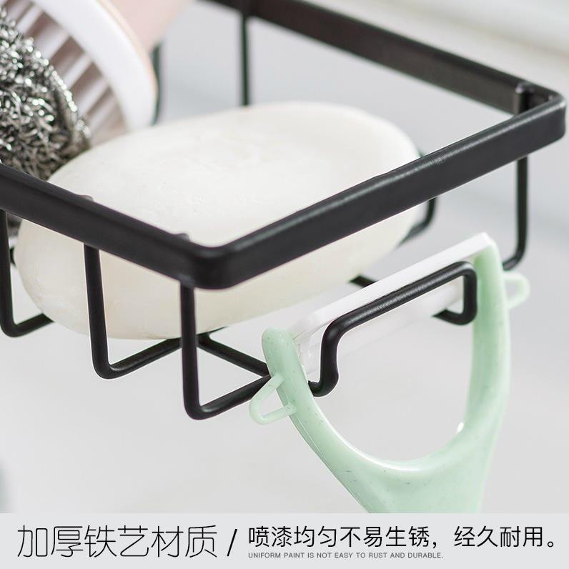 卫生间抹布架置物架沥水架免打孔水龙头清洁收纳架多功能厨房用品