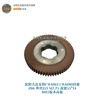 大连机床CW6163C CW6180挂轮Z66 M2.25 8017胶木挂轮齿轮 6-55x14