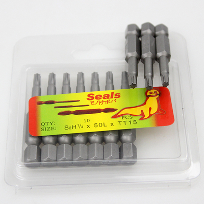 海狮seals梅花批头空心 S2 H1/4&times;50L&times;TT5TT6TT8电批