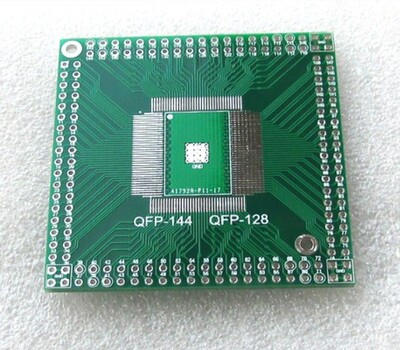 QFP/EQFP/TQFP/LQFP144/128 贴片转直插DIP CPU空板 转接板 FPGA