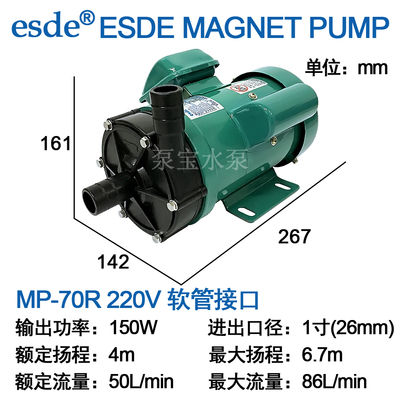 新款MP-70RV磁力泵耐腐