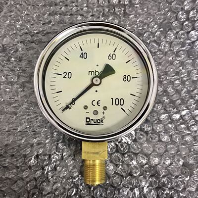 微压计 气压表 膜盒压力表 160mbar 直径100mm 螺纹m20x1.5 y-100