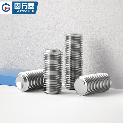 不锈钢细牙紧定螺钉凹端