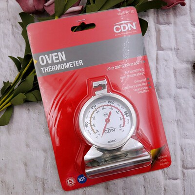 美国CDN不锈钢耐高温烤箱温度计家用悬挂小烤箱精准测温耐温300℃