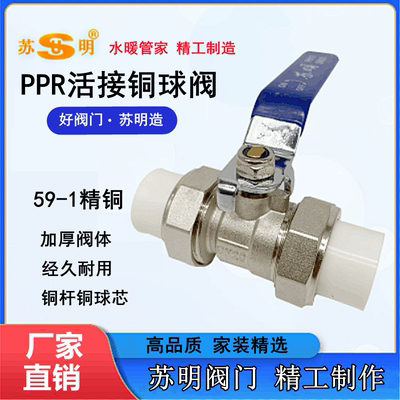 苏明全铜活接球阀单头内