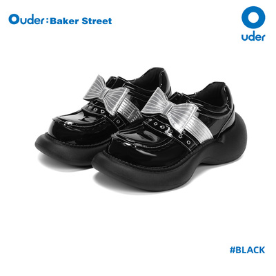 Ouder乐福鞋女厚底方头休闲鞋