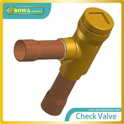 7/8 right Angle one way valve installed in dischar