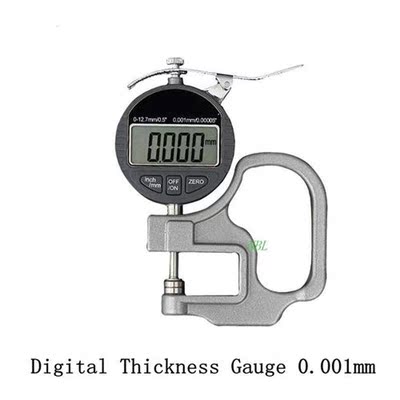 0.001mm Digital Thickness Gauge Meter 10mm Portable LCD Elec