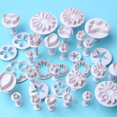 33 Pcs/set Cake Decorating Tools Fondant Plunger Cutters Too