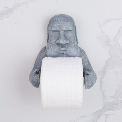 Tissue Holder Easter Island Moai Design Wall Mounted Toilet