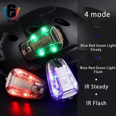 Hel Star 6 GEN 3 Helmet Light Strobe IR Green Red Flashligh
