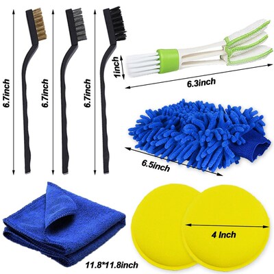 13Pcs Detailing Brush Car Dry Cleaning Brushes For Car Inter