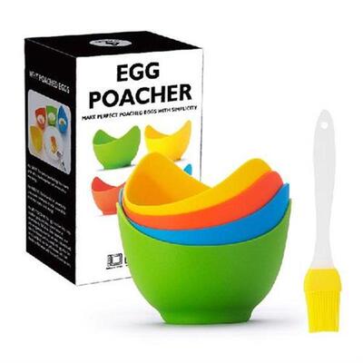 Poached Egg Cooker Food Grade Non Stick Silicone Egg