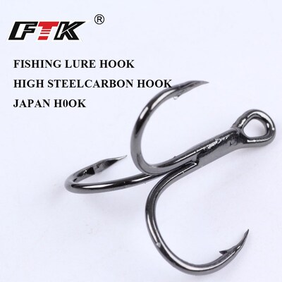 15-20pcs/pack High Carbon Steel Round Treble Hook Japan Fish