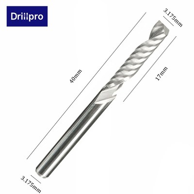 Drillpro High Quality 10pcs/lot 1/8 CNC Bits Single Flute Sp