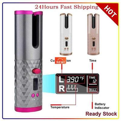 Cordless Automatic Hair Curler USB Rechargeable Auto Rotatin
