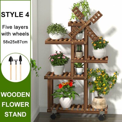 Balcony Plant Stands Shelves Indoor Flower Stand  Flower Pot