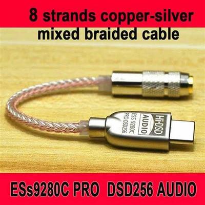 Portable Headphone Amplifier ES9280C Typec Audio HIFI Adapte