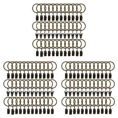 108 Pack Rings Curtain Clips Strong Metal Decorative