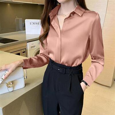 Silk Shirts Women White Shirt Women Long Sleeve Shirts Blous