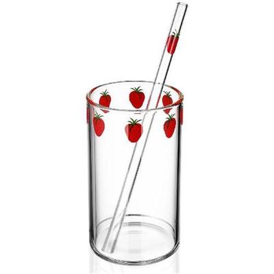 1 Pc Lovely Reliable Glassware Strawberry Drinking Cup with