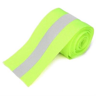 New Hot Silver Reflective Tape Safty Strip Sew on Lime