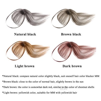 Brazilian Human Hair Bangs Clip Gfake Bangs with Temples Thi