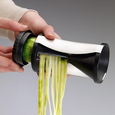 Portable Spiralizer Vegetable Slicer Handheld Peeler Funnel