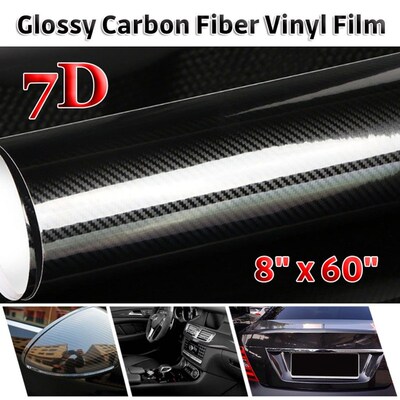 Carbon Fiber Car Sticker 50CMX152CM 6/7D Glossy Vinyl Film