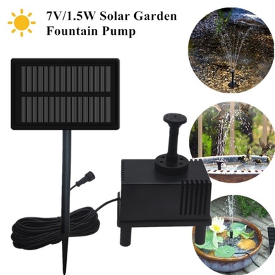 1.5W 7V Solar Garden Fountain Pump Solar Fountains Waterfall