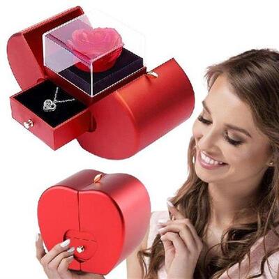 Eternal Roses Gift Preserved Real Rose With Jewelry Box