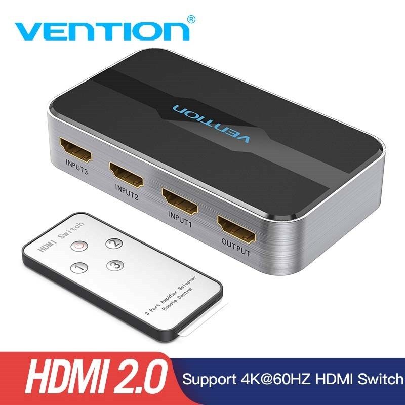 Vention 3 in 1 out HDMI Switch 4K 3D 2.0 HDMI Splitter for P