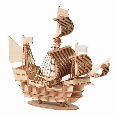 3D Wooden DIY Sailing Ship Toys Puzzle Toy Assembly Model