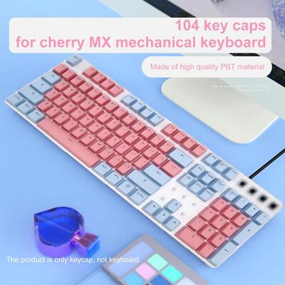 104Pcs Universal Key Cap Set TPE OEM Dual Color Keycaps for