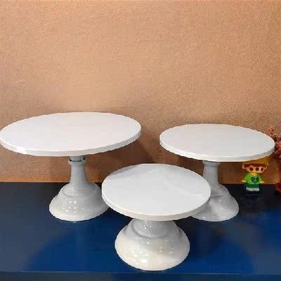 White Gold S M L Cake Round Stands Diameter 25/30/35cm