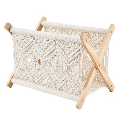Bohemian Magazine Rack Storage Rack for Books, Newspapers, H