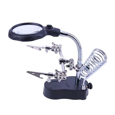 New Universal Desktop Magnifier Welding Magnifying Glass LED