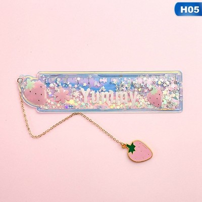 Oil Flow Sand Bookmark Rulers Cute Laser Girl Drawing Templ