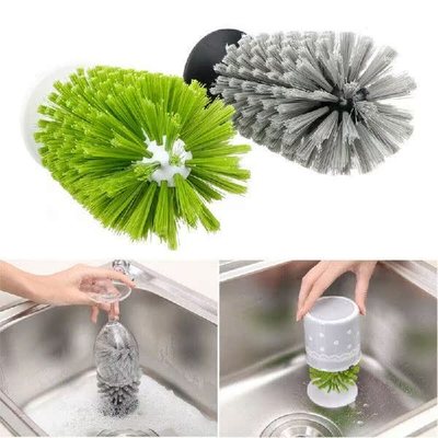 Glass Cleaner Bottles Stand Base Brush Holder for Kitchen
