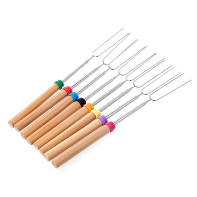 1pc Stainless Steel BBQ Marshmallow Roasting Sticks Extendin