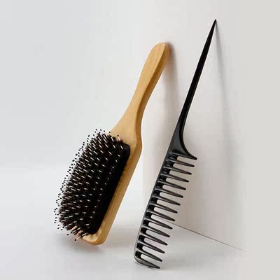 2pcs Paddle Hair Brush Bristles Detangling Hairbrush