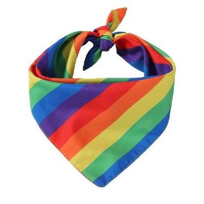1pc Pet Dog Bandana Collar Neckerchief Rainbow Triangle