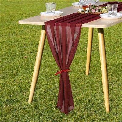 Long Chiffon Table Runner Soft Fabric Suitable for Weddings