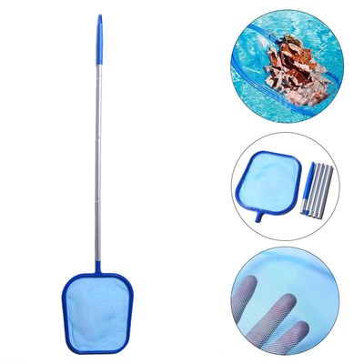 Blue Pool Net Adjustable Leaf Rake Mesh Skimmer   5pcs Secti