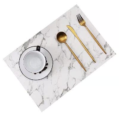 Marble Pattern Stripe Placemat Dishware Coasters Table Mat